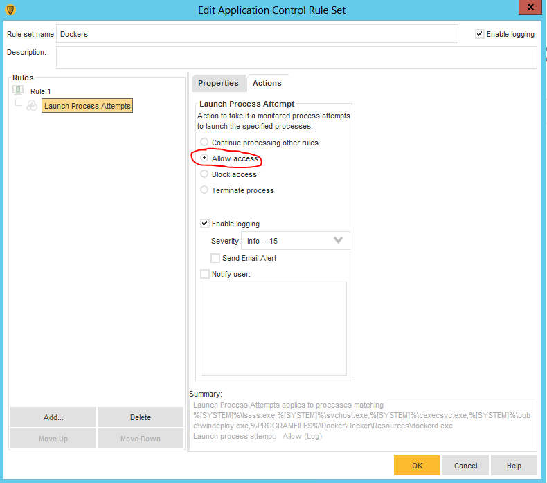 Running Docker containers in process isolation when Symantec Endpoint ...